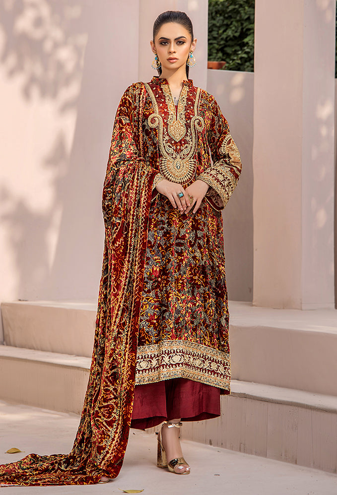 Plachi Velvet Edit (Design-2) – Adan's Libas